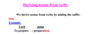 Lesson English 23 - Deriving nouns from verbs - موقع الدراسة الجزائري